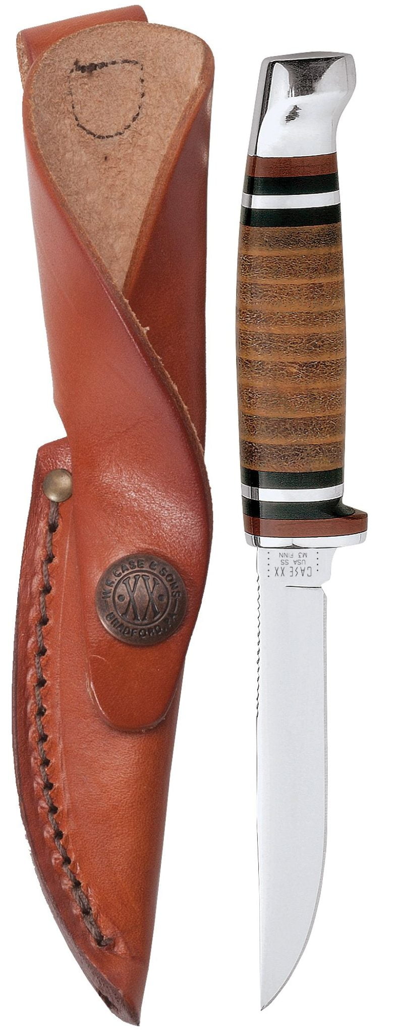 Case Leather Mini FINN Hunter with Leather Sheath - Riley's Tools