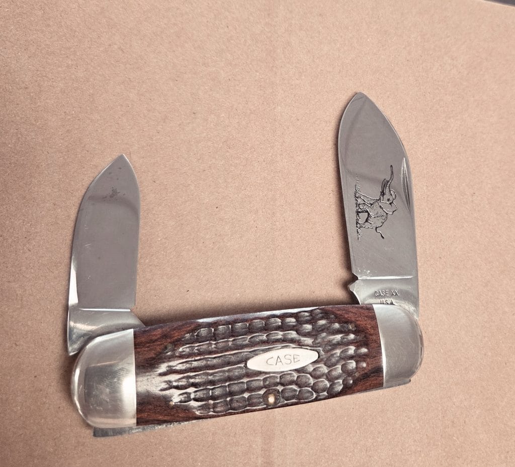 VINTAGE CASE XX 1940-64 PAKKA WOOD 6250 ELEPHANT TOE KNIFE - Riley's Tools